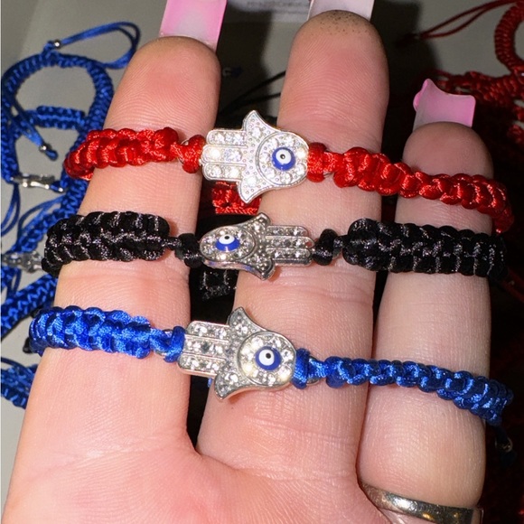 Jewelry | Lot Of 25 Diamond Hamsa Hand Adjustable Handmade Bracelets ...